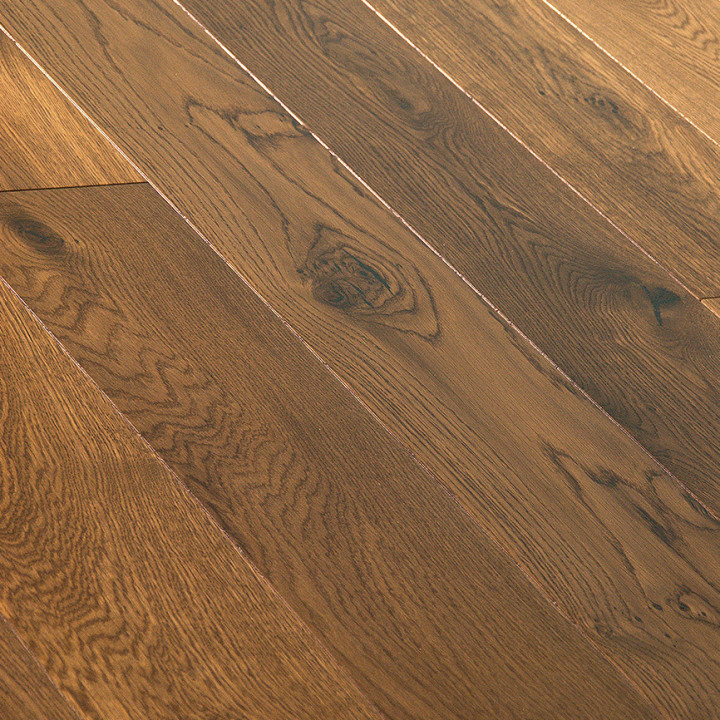 Brooks Floor - Blenheim Multi-ply Oak Smoked Satin Lacquered Character ...